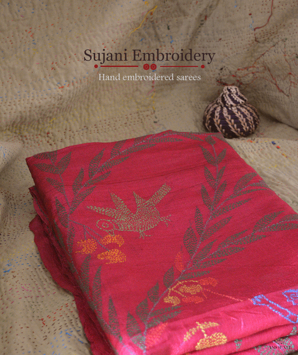 Sujani Sarees – AMOUNEE - Handloom & Handicraft