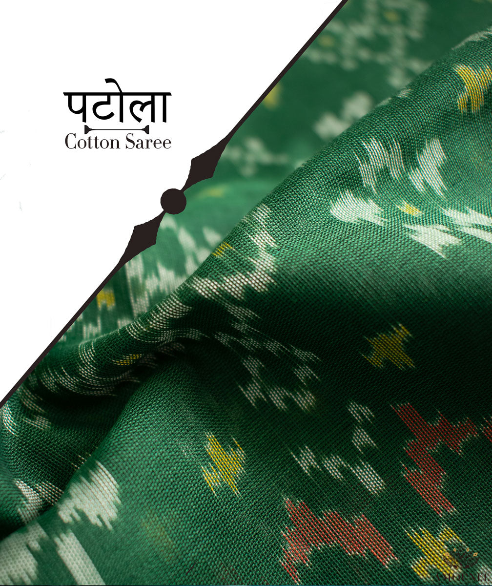 Patola Cotton Single Ikat sarees – AMOUNEE - Handloom & Handicraft