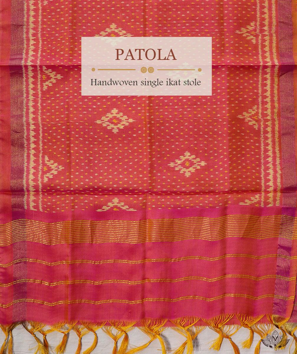 SINGLE IKAT PATOLA STOLE – AMOUNEE - Handloom & Handicraft