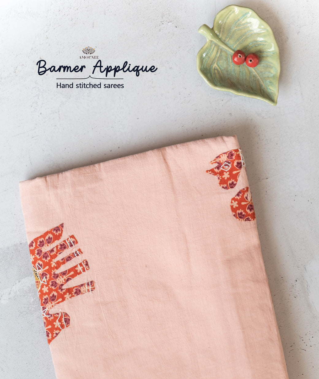 AMOUNEE-Buy authentic barmer cotton applique work saree – AMOUNEE ...