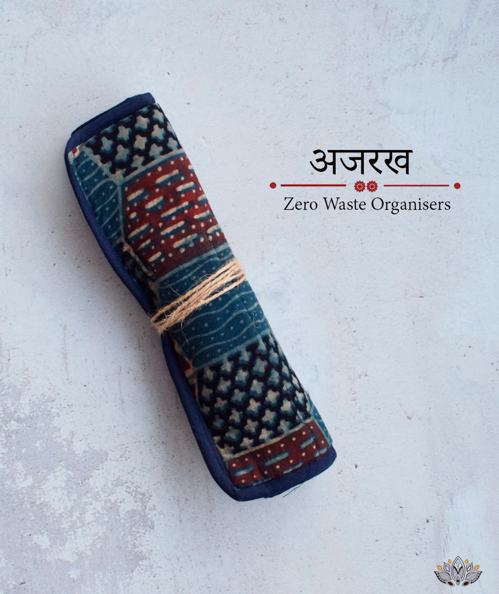 ZERO WASTE AJRAKH ORGANIZERS – AMOUNEE - Handloom & Handicraft